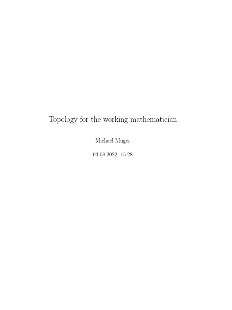 Topology | PDF | Compact Space | General Topology