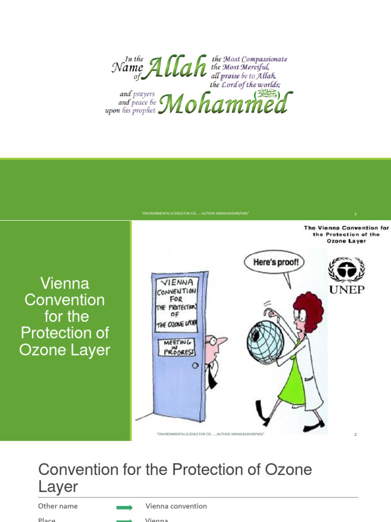 Vienna Convention On Ozone Layer | PDF | Science | Environmental Science