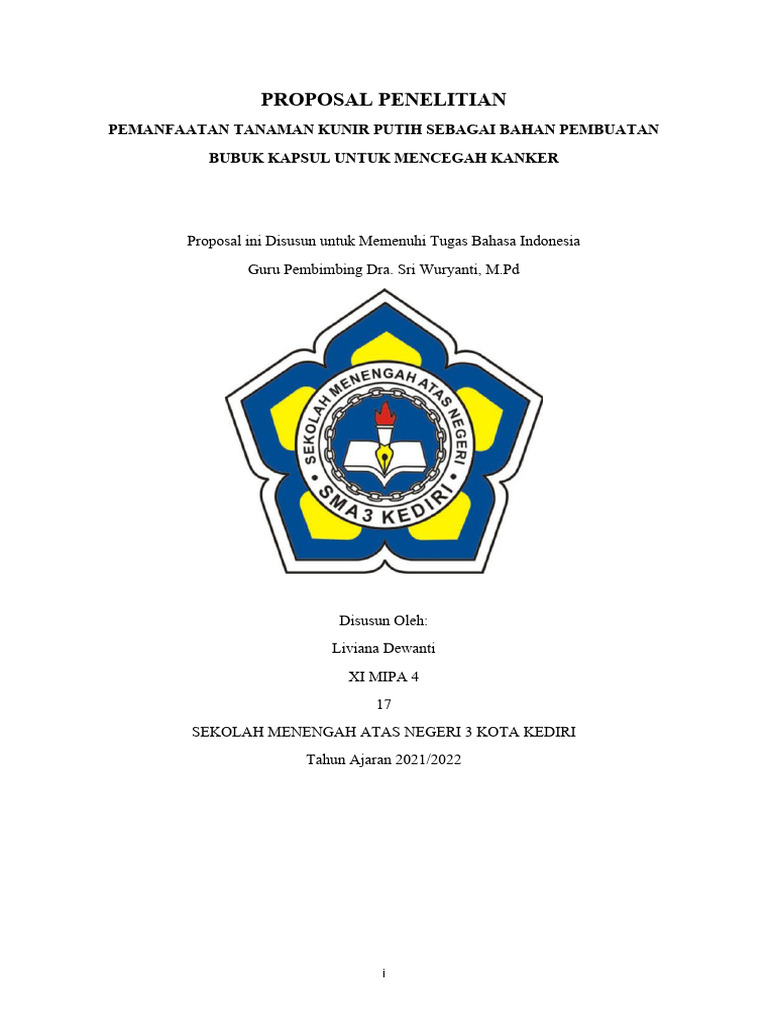 Contoh Proposal Penelitian 1 | PDF