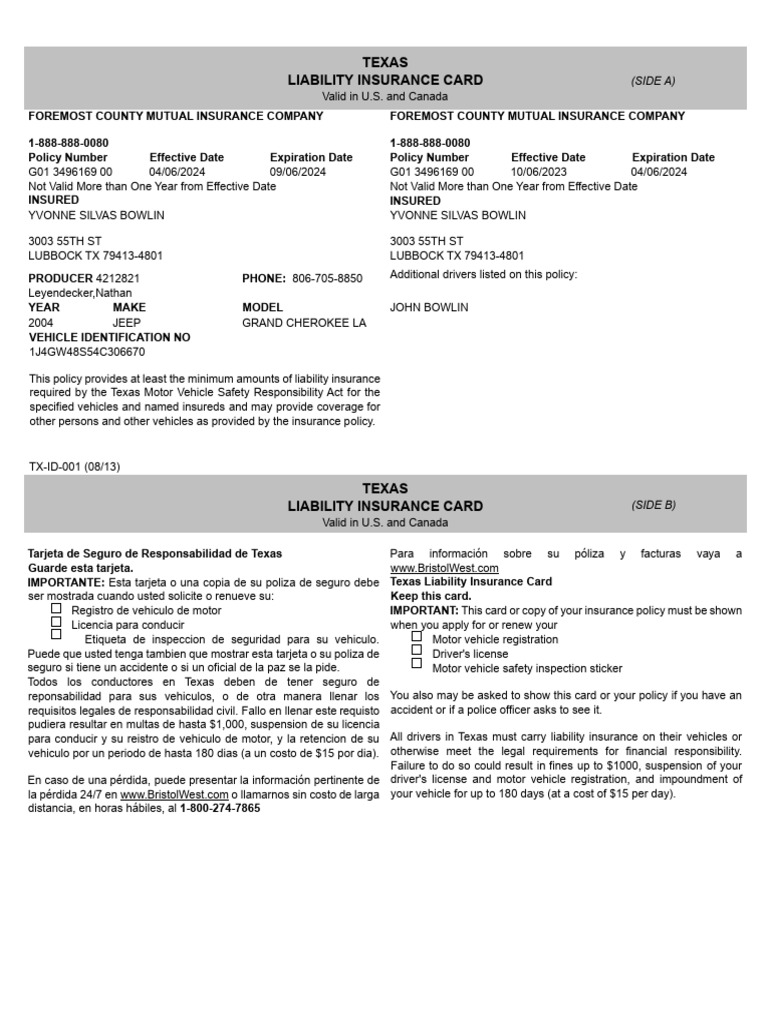 Insurance Card | PDF | Insurance | Private Law