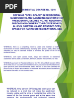 PD 1216-Defining Open Spaces in Residential Subdivisions | PDF | Repeal ...
