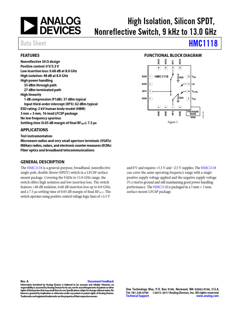 HMC1118 | PDF | Information And Communications Technology ...