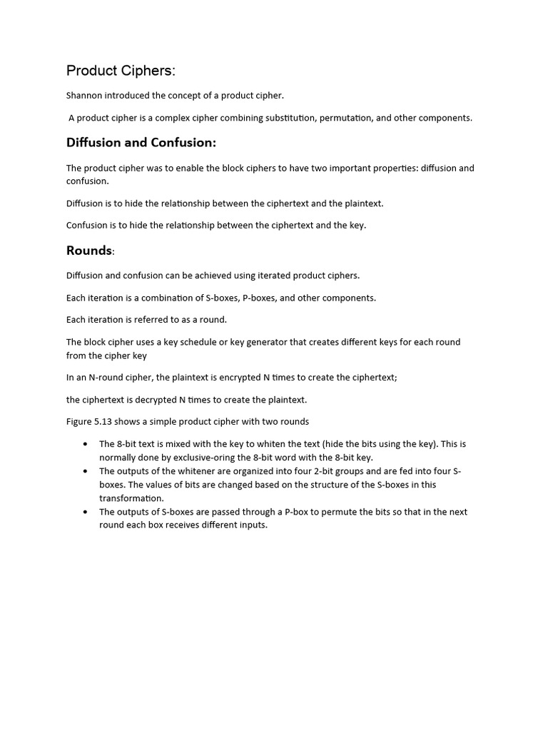 Product Cipher | PDF | Cipher | Applied Mathematics