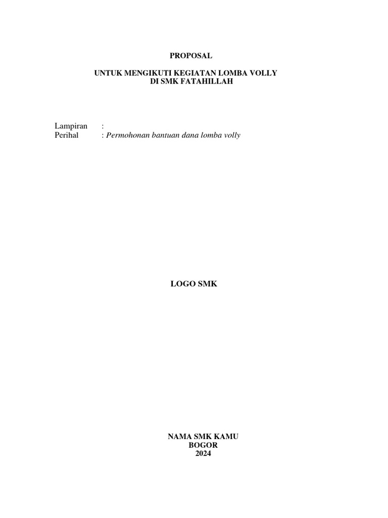 Proposal Bangmus | PDF | Pengembangan Diri