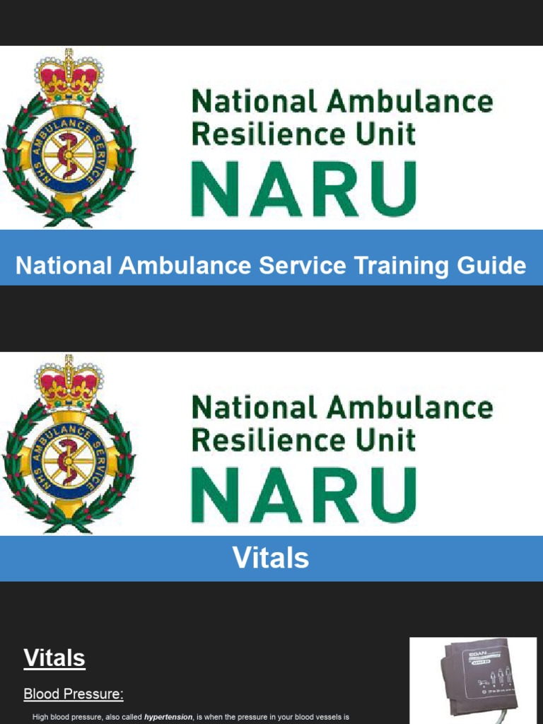 National Ambulance Service Training Guide | PDF | Intravenous Therapy ...