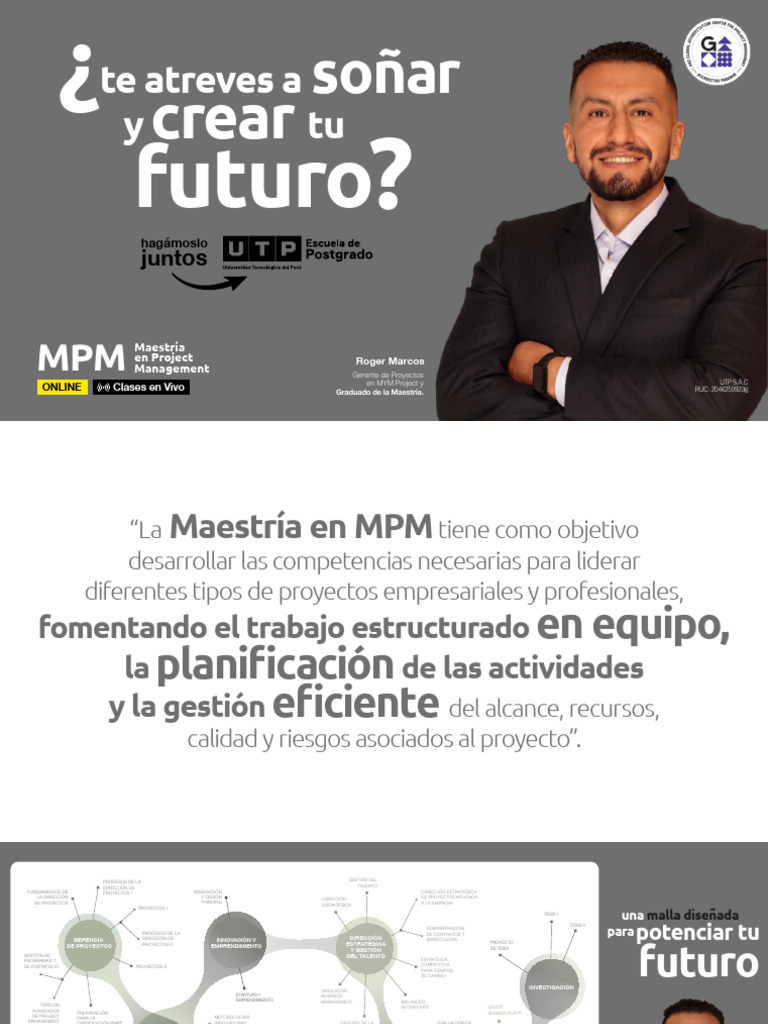 Brochure MPM | PDF | Profesional en el manejo de proyectos | Gestión de proyectos