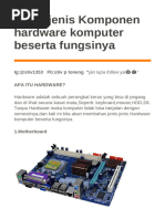 Komponen Komputer Lengkap Beserta Contoh | PDF