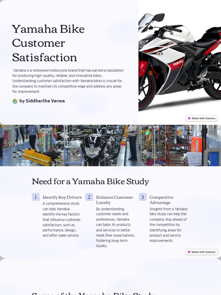 Yamaha Bike Customer Satisfaction | PDF | Customer Satisfaction | Focus ...
