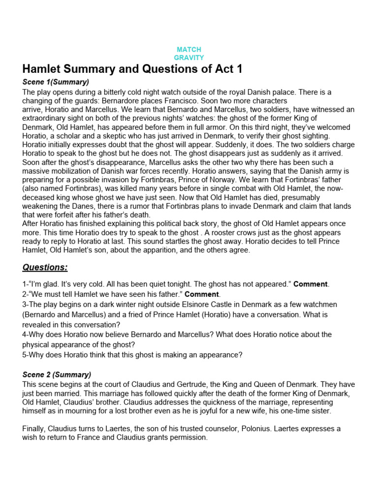 Act 1 | PDF | Hamlet