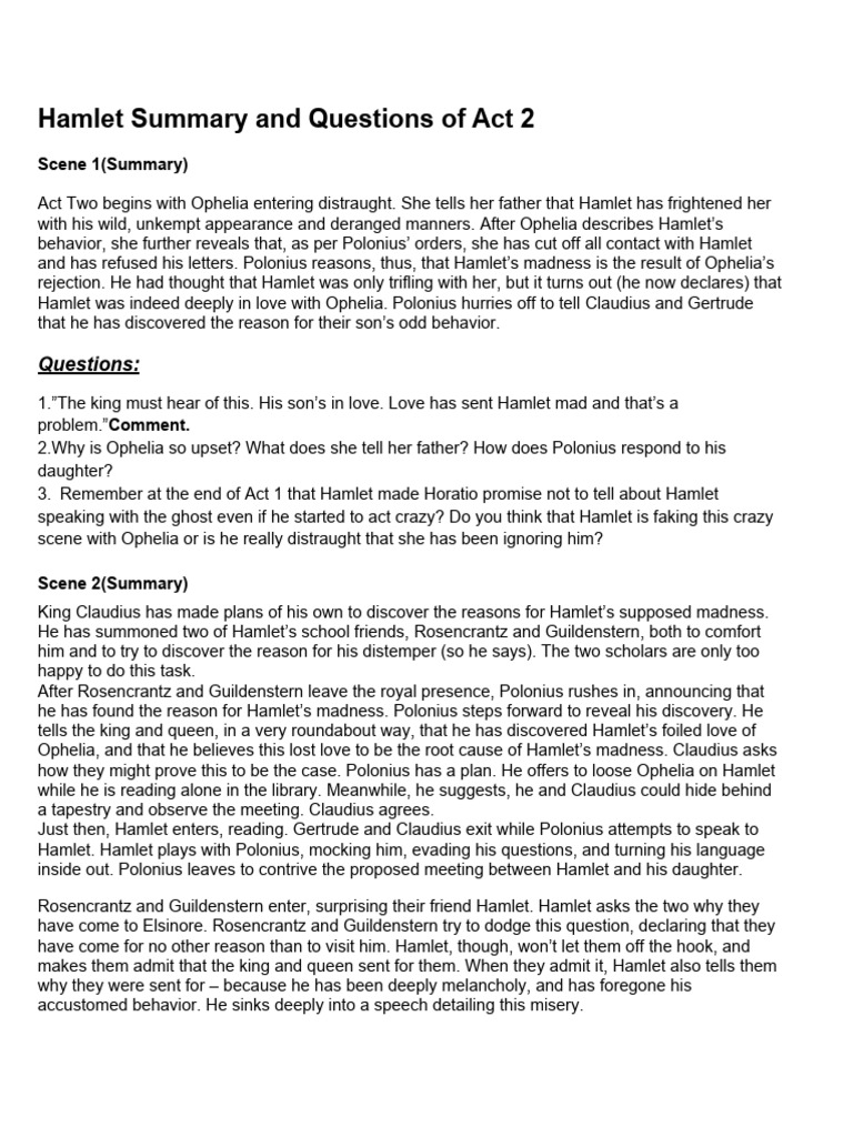 Act 2 | PDF | Hamlet