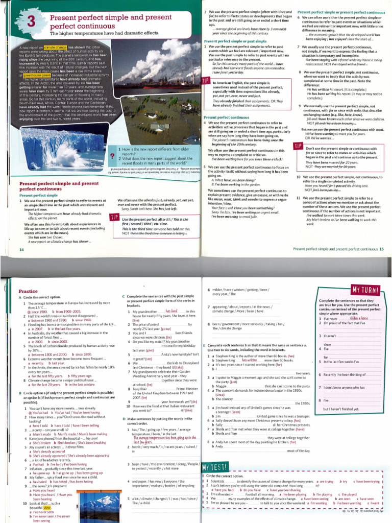 Present Perfect Simple and PP Continuous | PDF