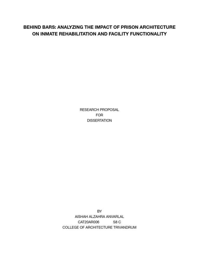 Prison Architecture's Role in Rehabilitation | PDF | Quantitative ...