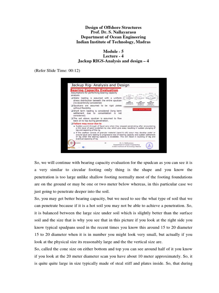 Offshore Lect - 3 | PDF | Foundation (Engineering) | Clay