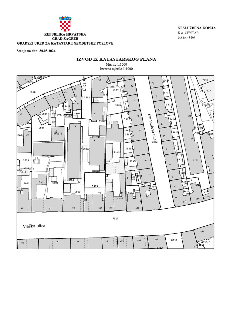 Izvod Iz Katastarskog Plana | PDF