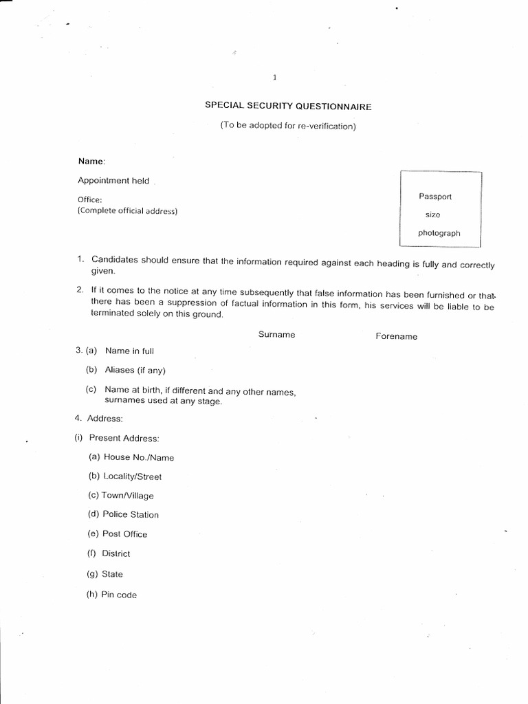 SSQ AF Foreign Visit Proforma | PDF | Common Law | Criminal Law