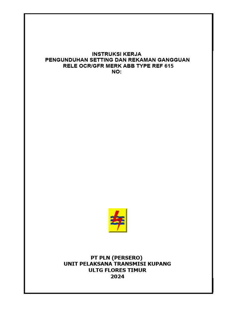 Instruksi Kerja Rele ABB REF615 | PDF | Teknologi & Rekayasa