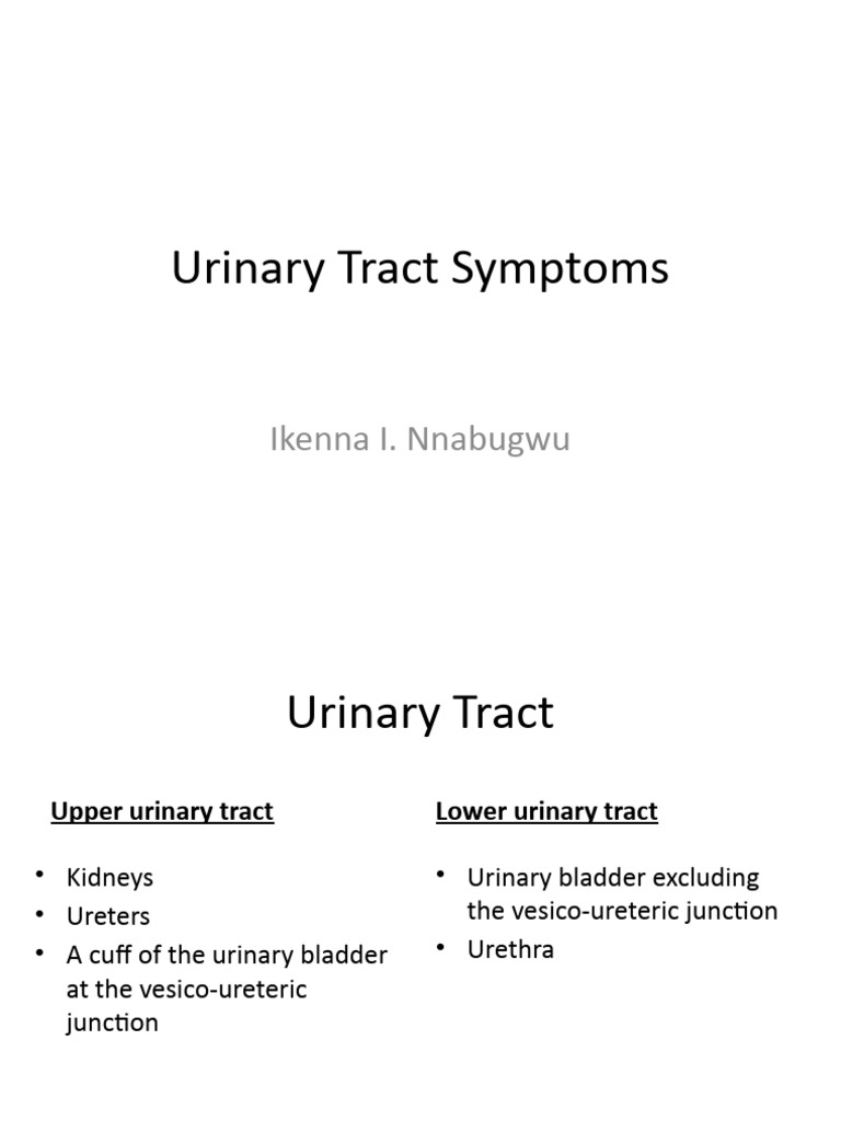 Urinary Tract Symptoms | PDF | Urinary Incontinence | Urinary System