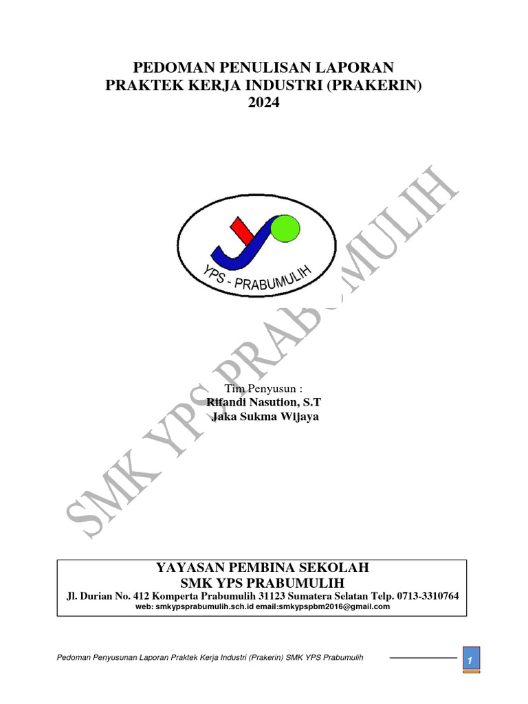 Pedoman - Penulisan - Laporan - Prakerin 2024 PDF | PDF