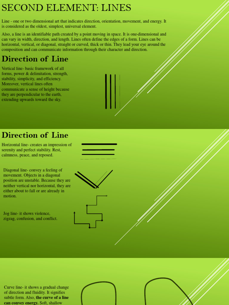 Lesson II Elements of Art Lines Medium Rhythm Style Structure Shape ...