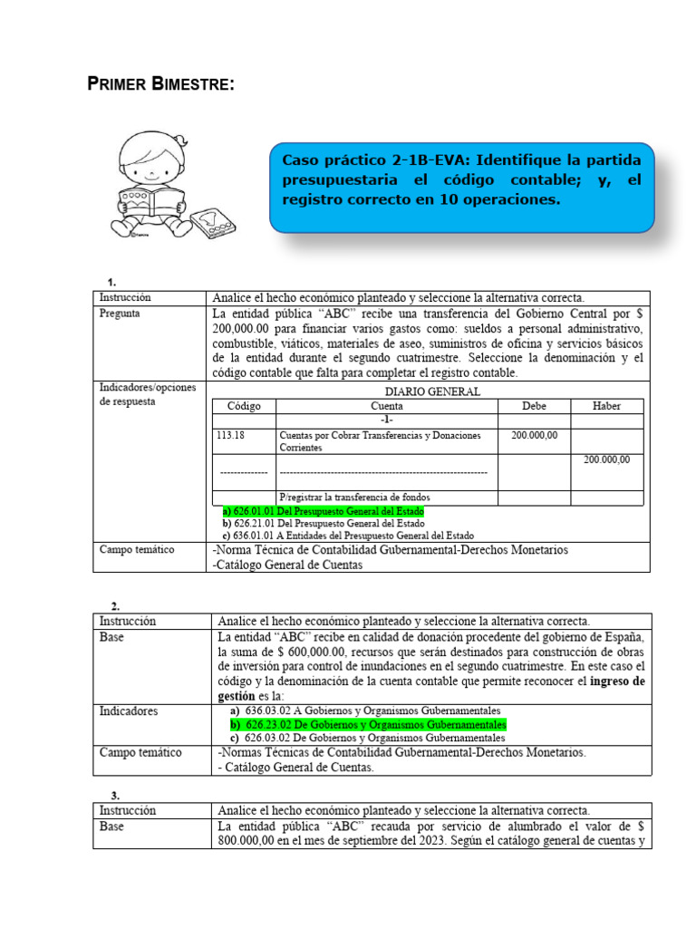 Caso+práctico+2 1B Otubre23 Febrero24 | PDF | Contabilidad | Impuesto ...