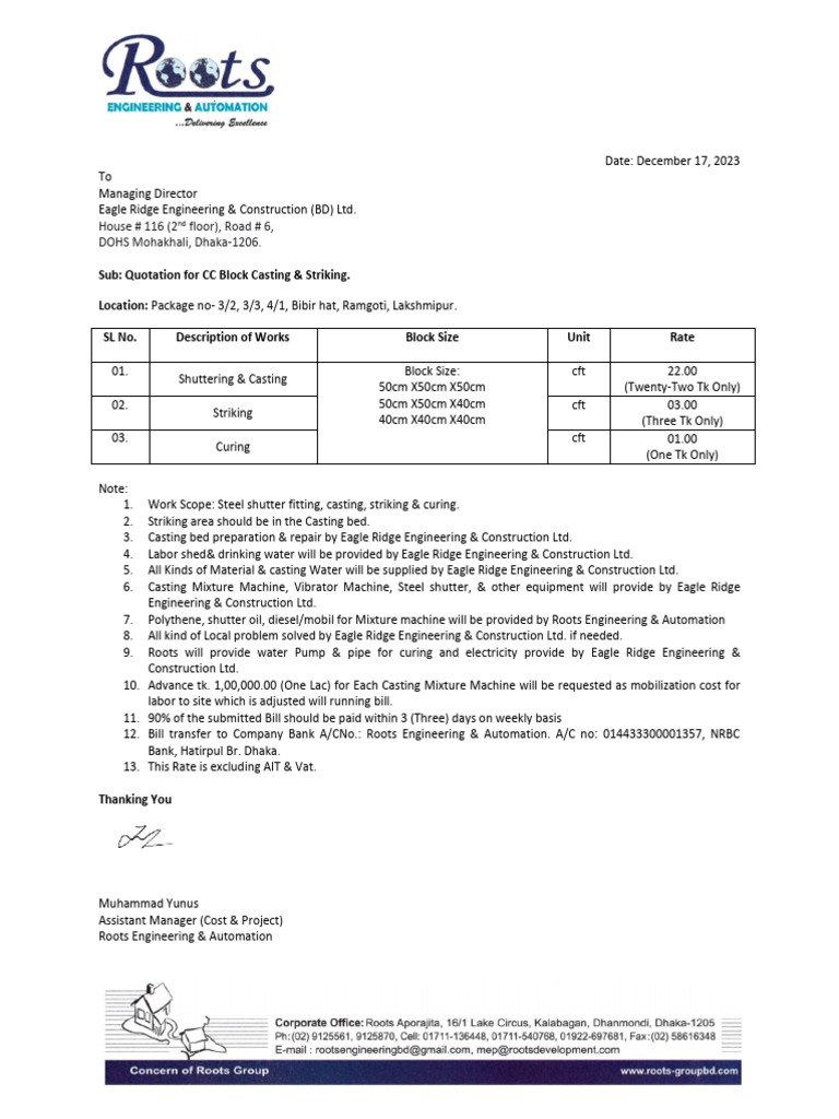 CC Block (Lakshmipur) - R2 | PDF | Engineering | Mechanical Engineering