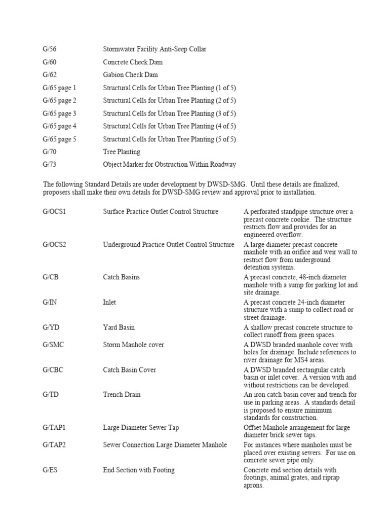 DWSD Standard Details Compilation Version MAY2023-5 | Download Free PDF ...