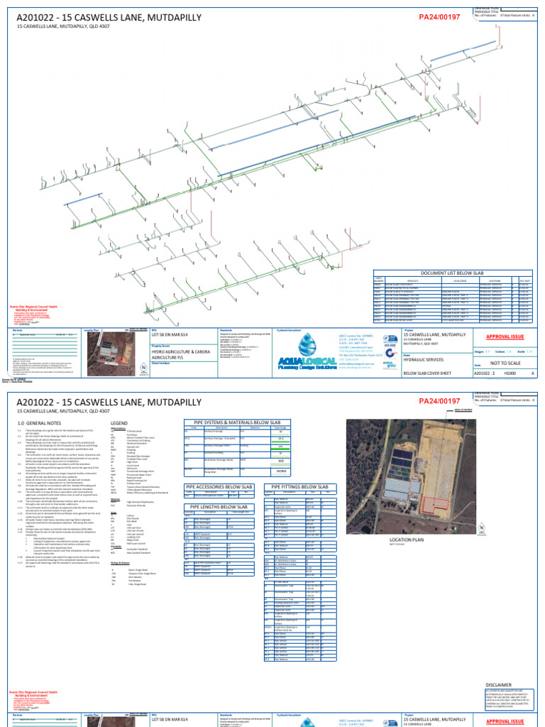 Pa24-00197 Approved Hydraulic Plans | PDF | Pipe (Fluid Conveyance ...