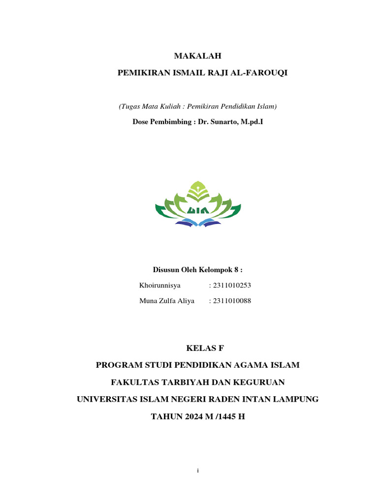 MAKALAH Pemikiran Pendidikan Islam Kel 8 | PDF | Ilmu Sosial