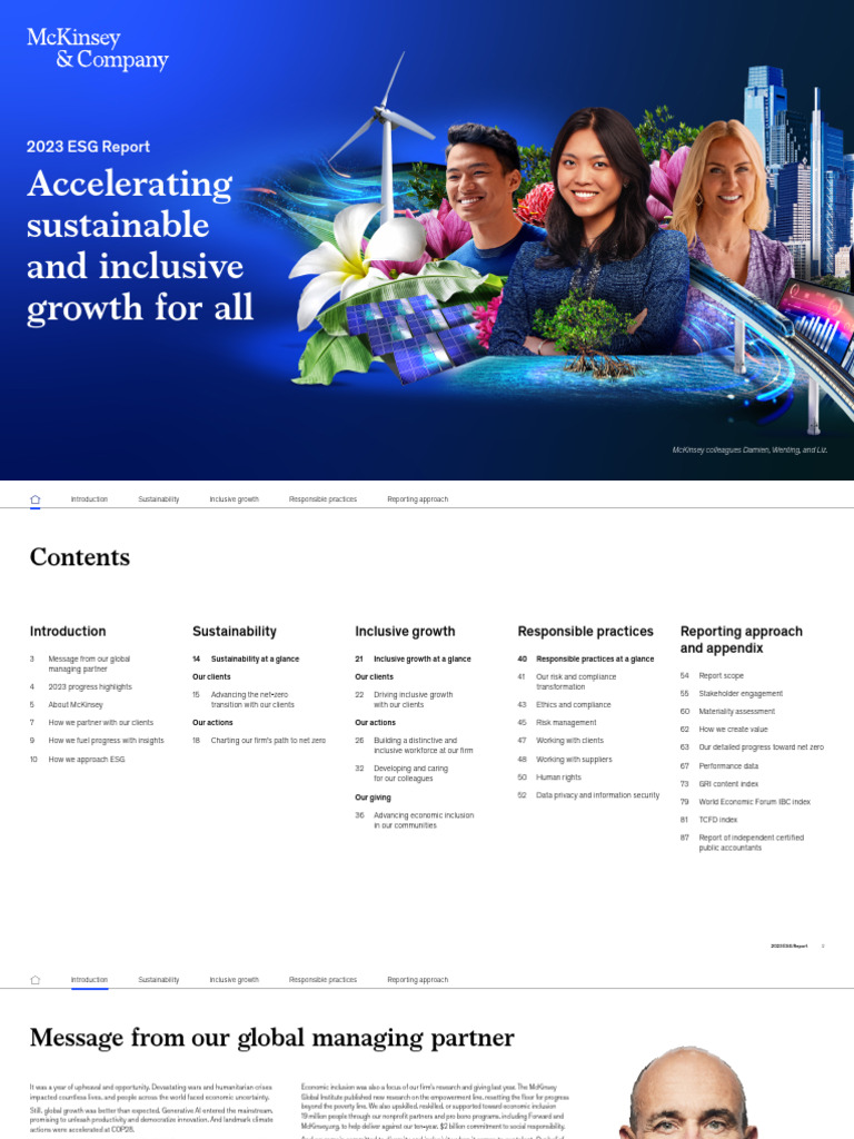 McKinsey ESG Report 2023 | PDF | Sustainability | Governance