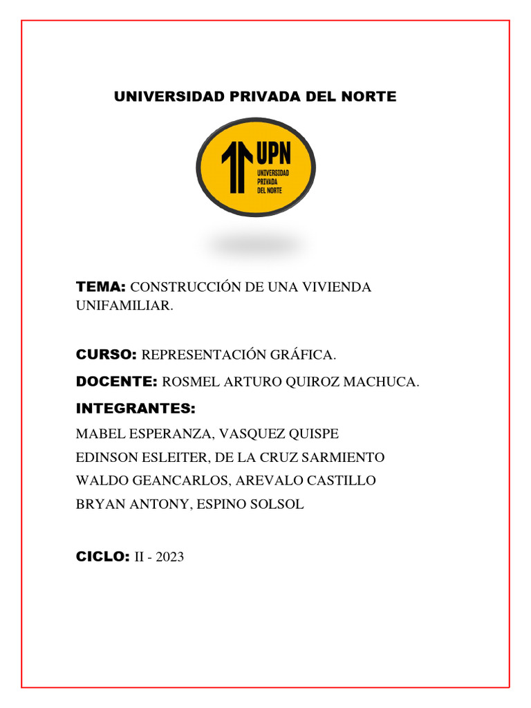 INFORME PROYECTO FINAL REPRESENTACION GRAFICA | PDF
