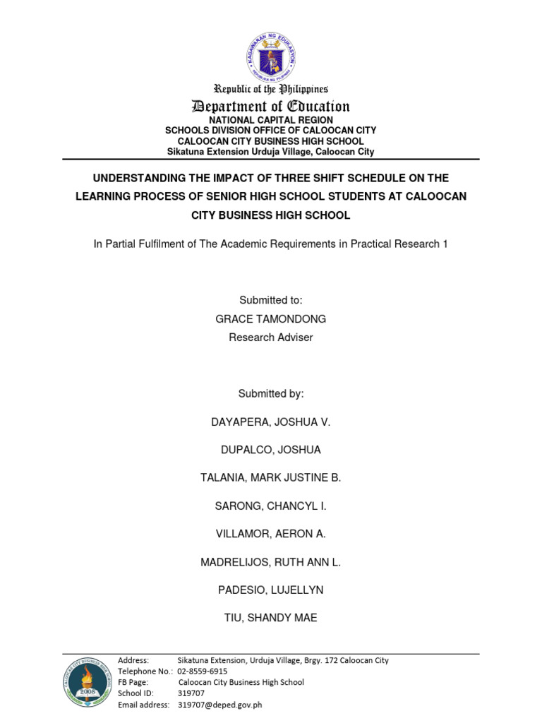 Practical Research Chapter 1 3 | PDF | Survey Methodology | Questionnaire