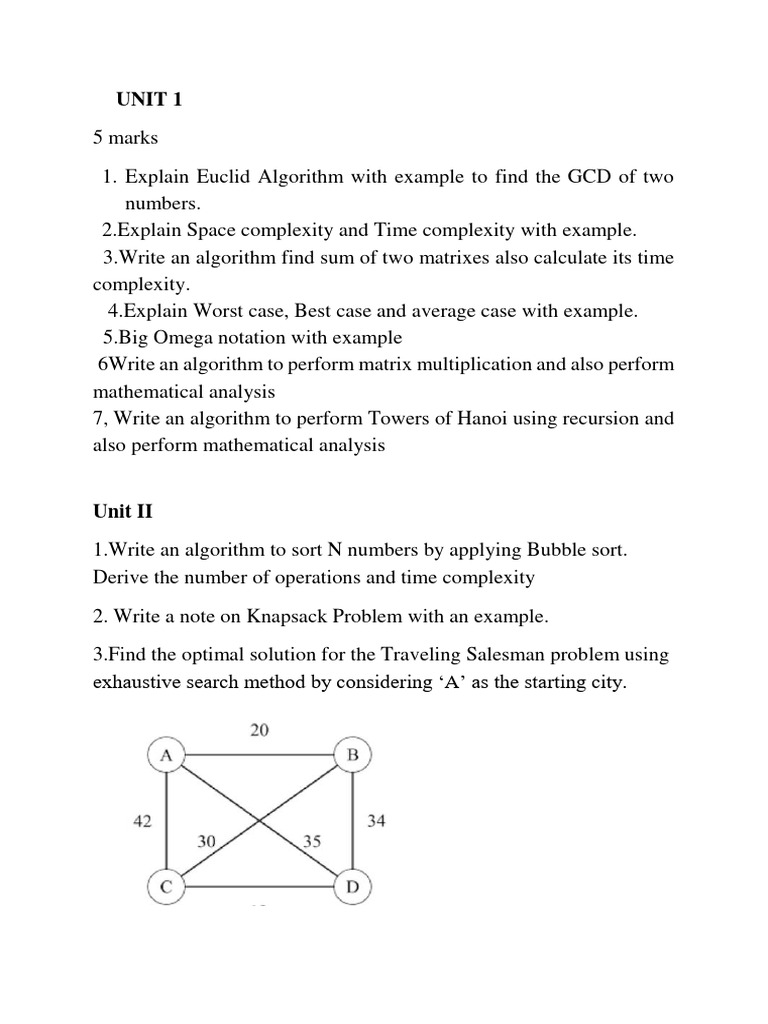 Daa Qbank | PDF | Algorithms | Computational Complexity Theory Daa Qbank | PDF | Algorithms | Computational Complexity Theory
