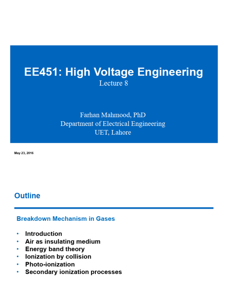 Lecture 8 | PDF | Ionization | Electron