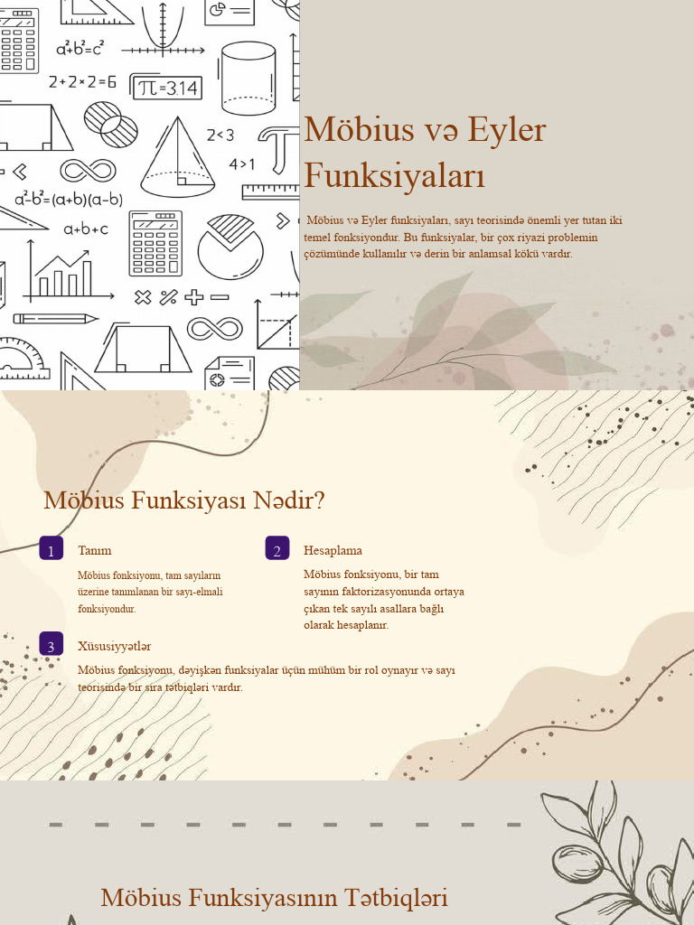 Mobius Ve Eyler Funksiyalari Slayd | PDF