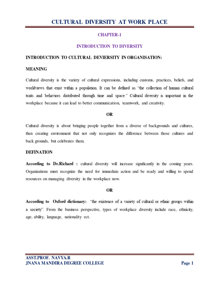 CDW Module 1 | PDF | Diversity (Business) | Employee Retention