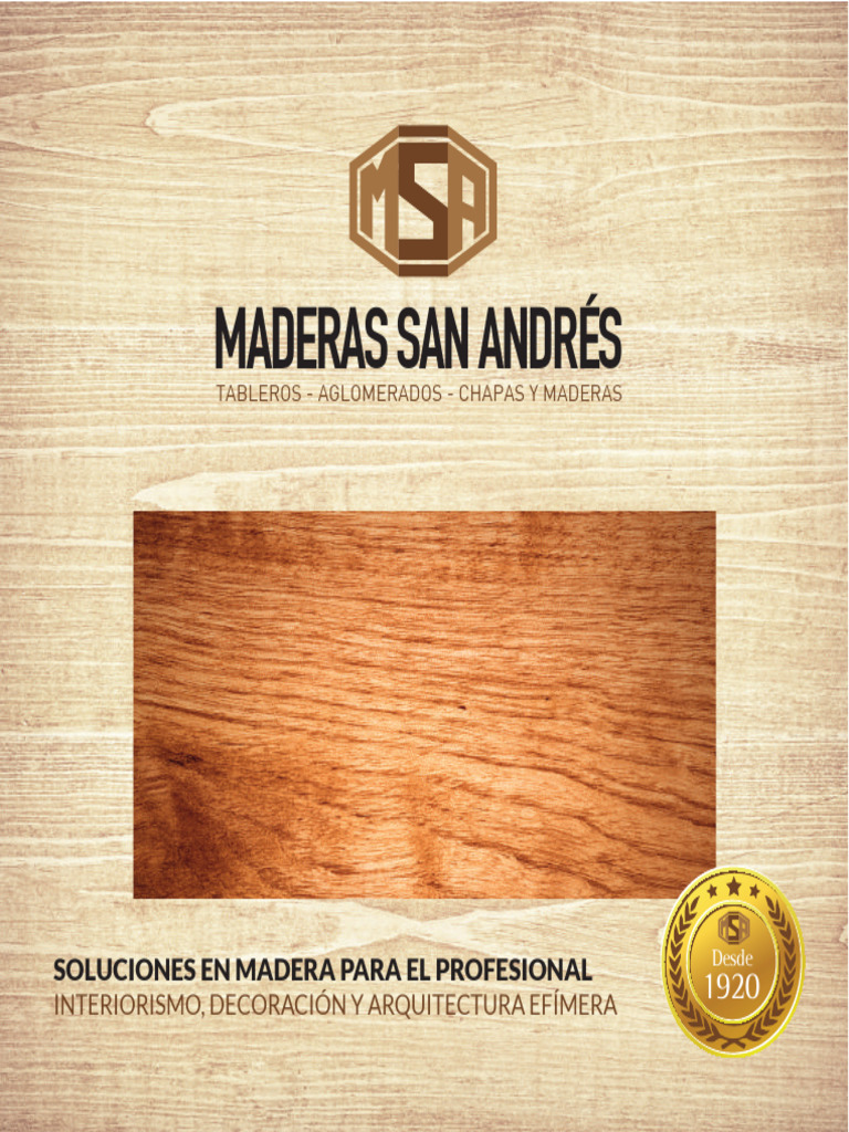 Catálogo Maderas San Andrés | PDF | Madera