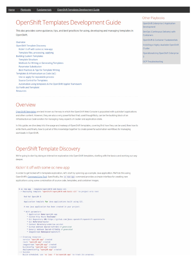 Openshift Template | PDF