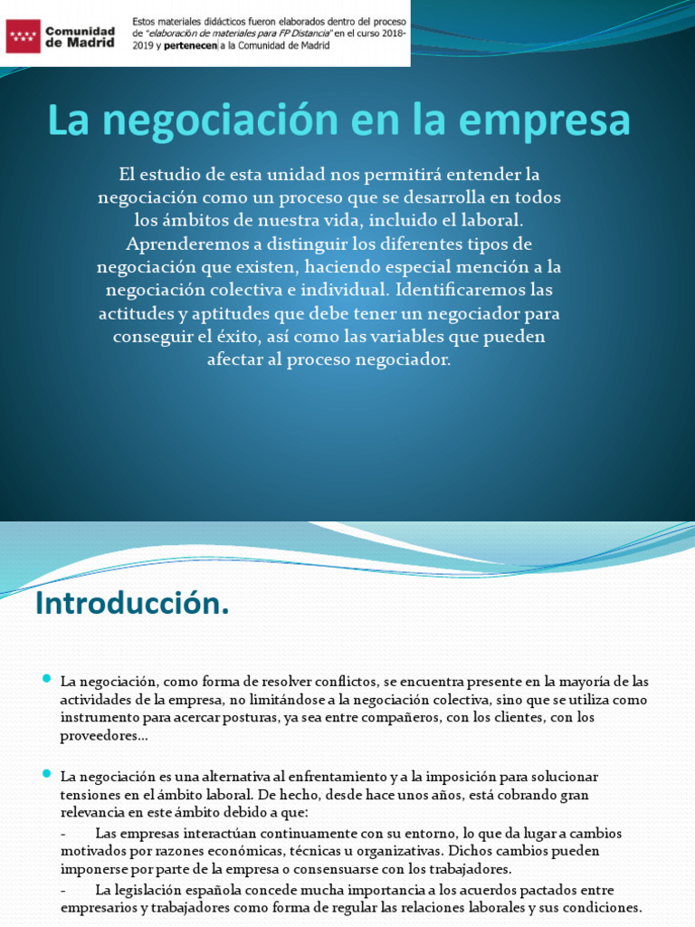 Tipos y Estrategias de Negociación Empresarial | PDF | Negociación ...