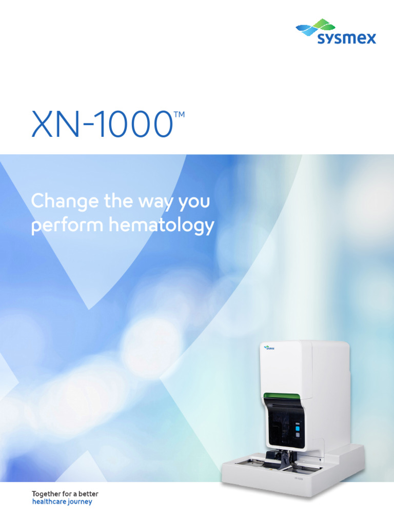 xn-1000 Brochure | PDF | Vertebrates | Blood