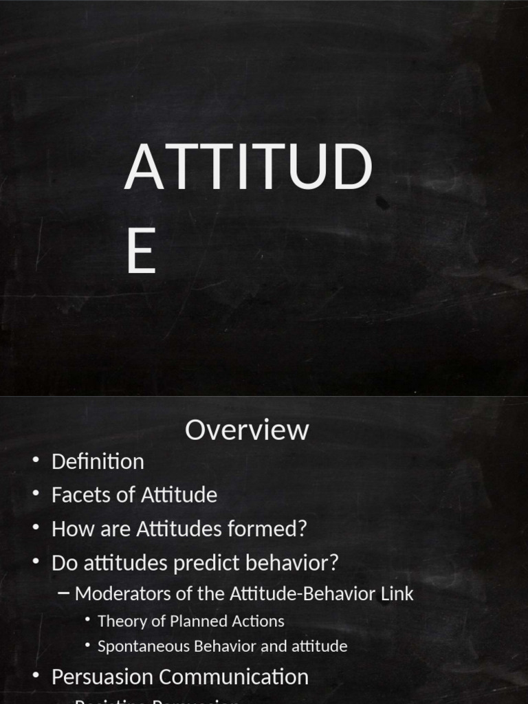 Unit 3- Attitude | PDF | Attitude (Psychology) | Classical Conditioning