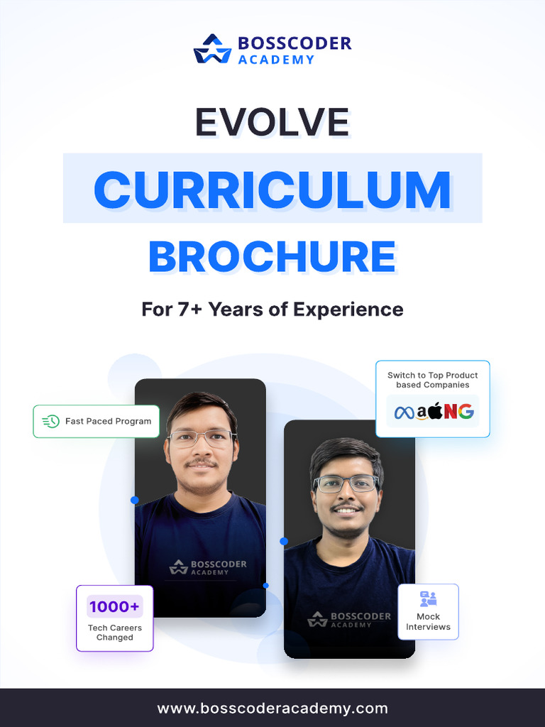 Evolve Your Tech Career with Bosscoder | PDF | Mentorship | Social ...