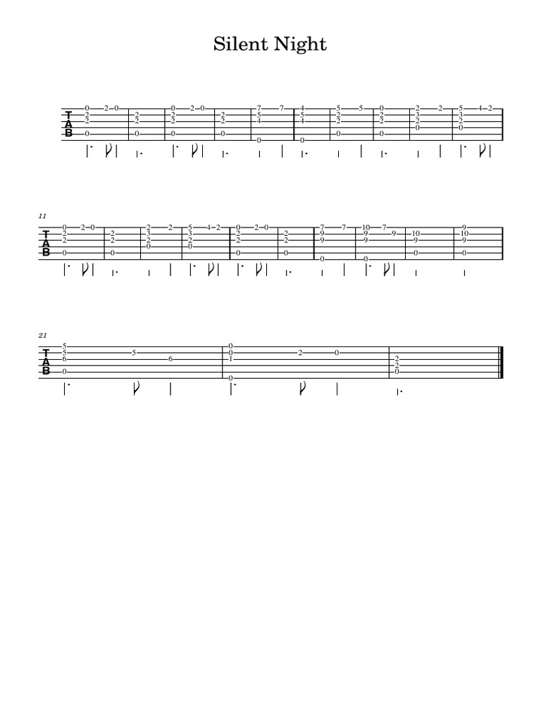 Silent Night Guitar | PDF