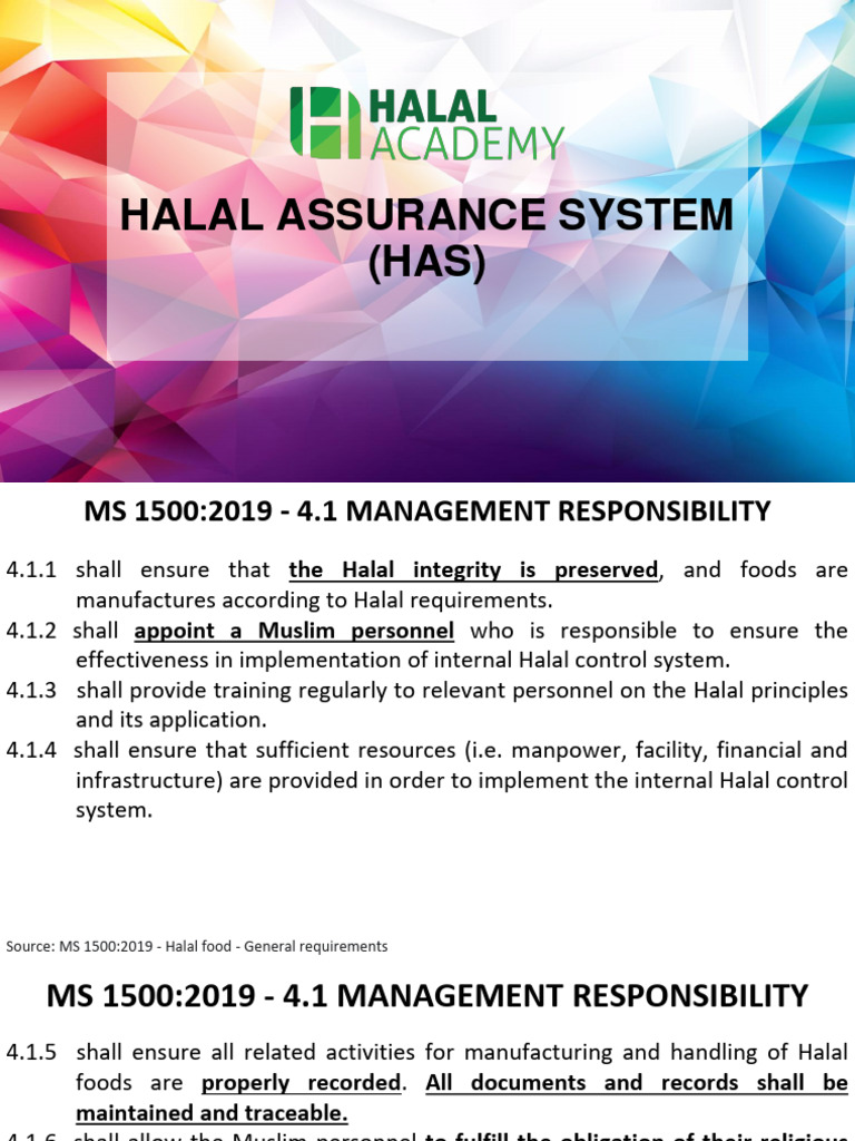 Halal Academy - HAS Development | PDF | Risk | Cargo