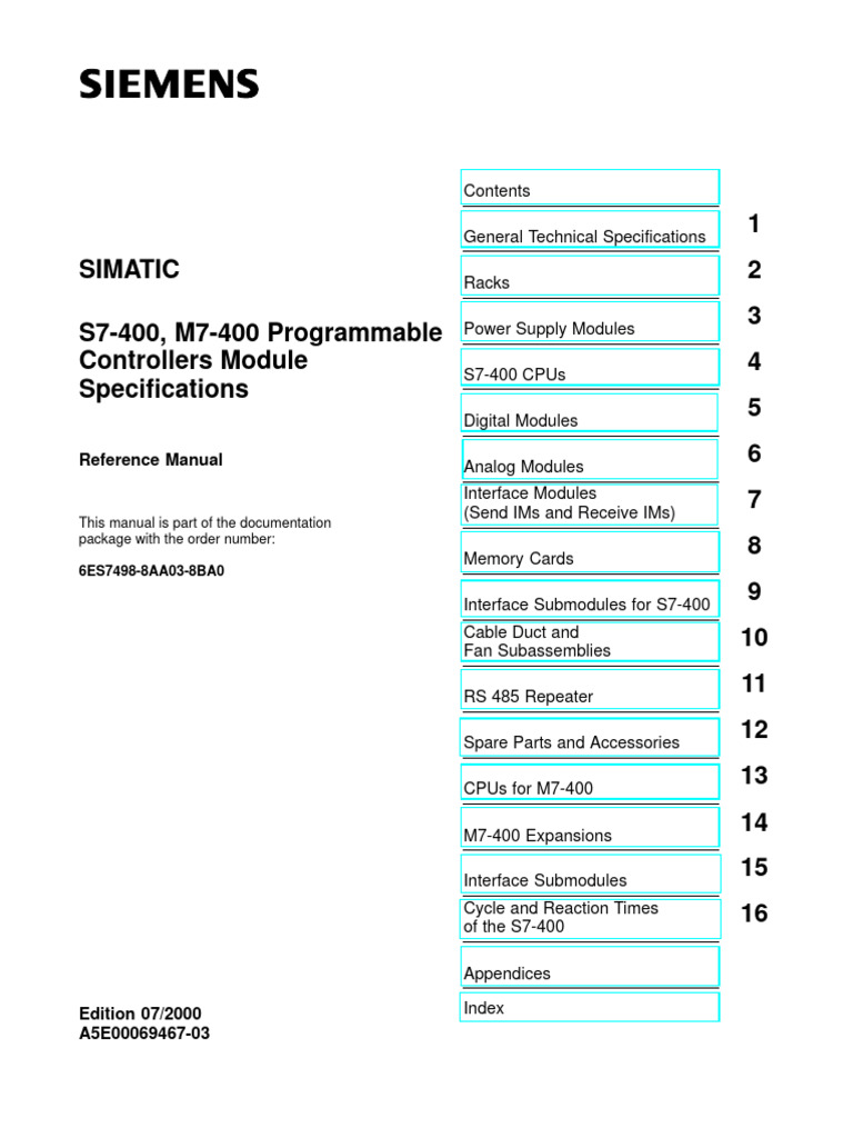 S7-400 and M7-400 Module Specifications | PDF | Parameter (Computer Programming) | Trademark