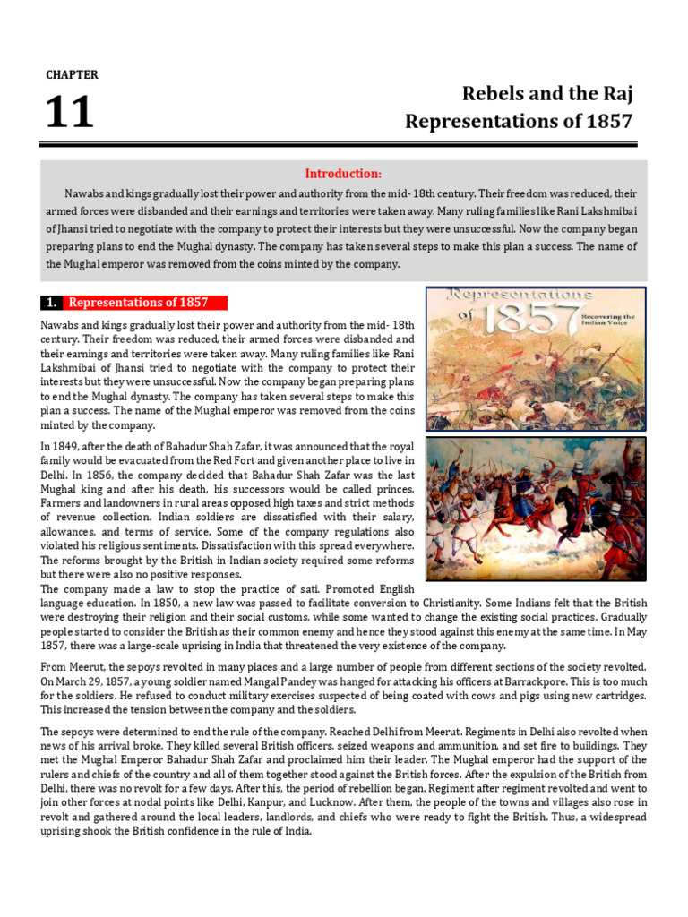 Rebels and The Raj Representations of 1857 | PDF | Indian Rebellion Of ...