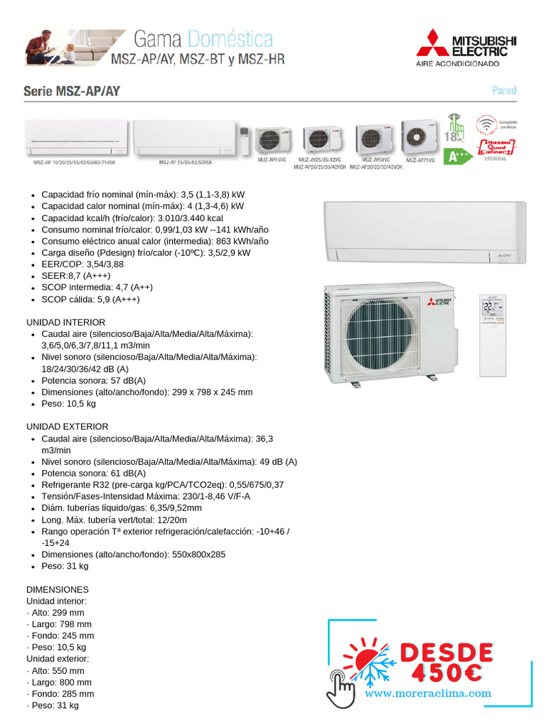 Ficha Tecnica en PDF msz-AY 35 | PDF