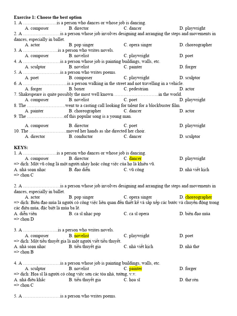 E 11 - HK2 - ÔN TẬP HK2 (Bổ Sung) (Keys) | PDF