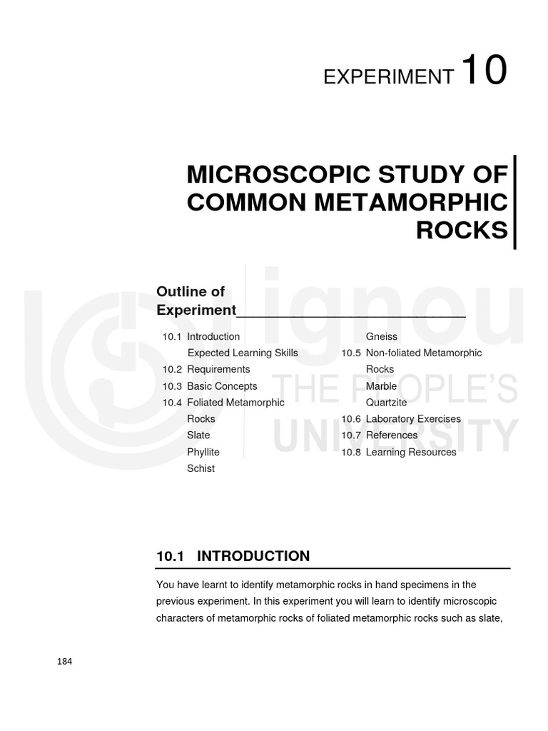 Microscopic Studies of Metamorphic Rocks | PDF | Slate | Rock (Geology)