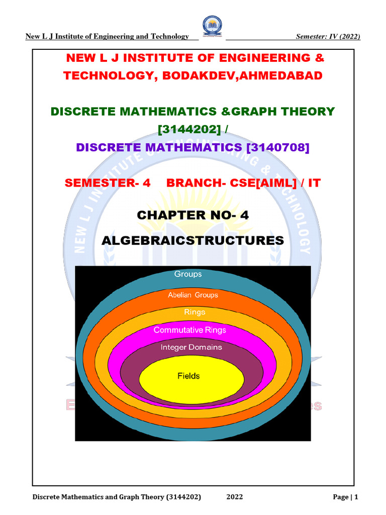 Unit 4 Algebraic Structure Question Bank Solution DM & GT DM Sem | PDF | Group (Mathematics ...