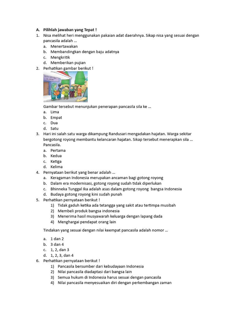 Soal Latihan PKN | PDF